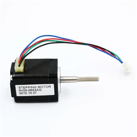 Phase Wire Miniature MM Precision Stepper Motor Step Angle Degrees Double Ball Bearing
