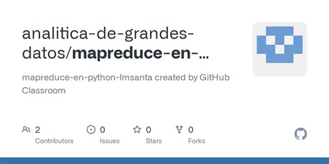 Github Analitica De Grandes Datosmapreduce En Python Lmsanta Mapreduce En Python Lmsanta