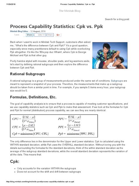 Process Capability Statistics Cpk Vs Ppk Download Free Pdf Standard Deviation Statistics