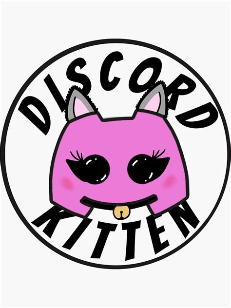 Discord Kitten Sticker For Sale By Caffienateme Redbubble