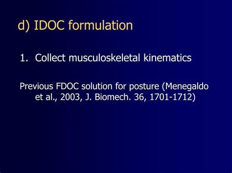 Ppt The Inverse Dynamics Optimal Control Method To Estimate Muscle