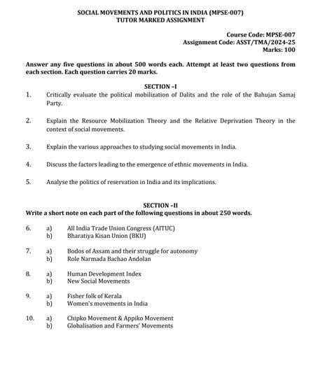 ignou mpse 07 solved assignment 2024 25 english