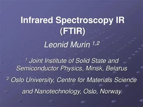 Working Principle Of Ftir Spectroscopy Slideshare Ppt Free Download