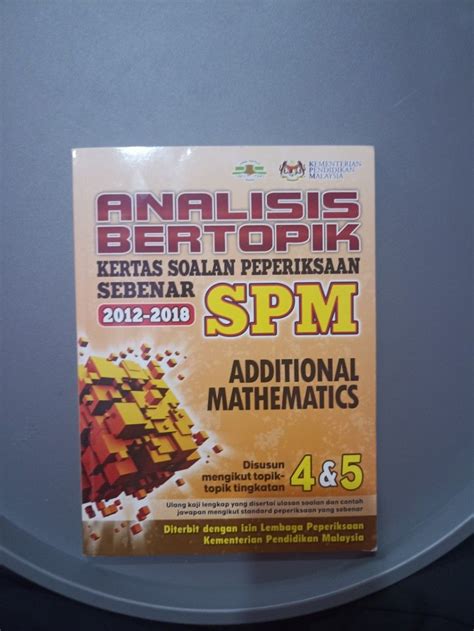 Spm Additional Mathematics Analisis Bertopik Hobbies And Toys Books