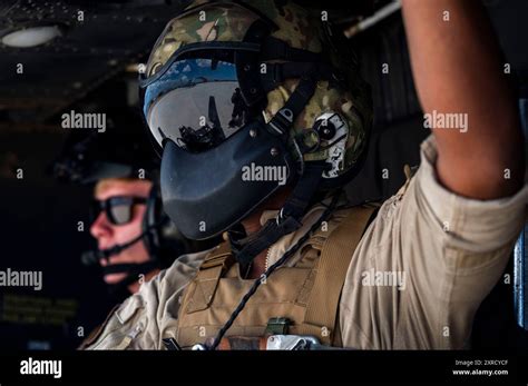 A Us Marine Corps Pilot From The Marine Light Attack Helicopter