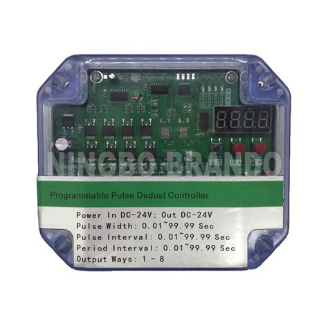 8 Channel 24V 110V 220V Dust Collector Pulse Jet Valve Timer Board Sequential Controller For