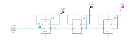 3 Bit Asynchronous Counter Multisim Live