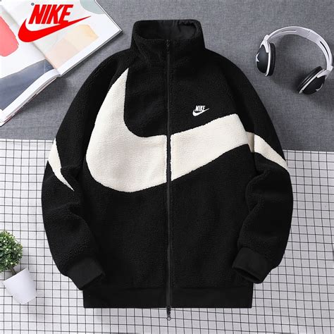 Chaqueta De Lana De Cordero Reversible De Doble Cara Nike100 Original