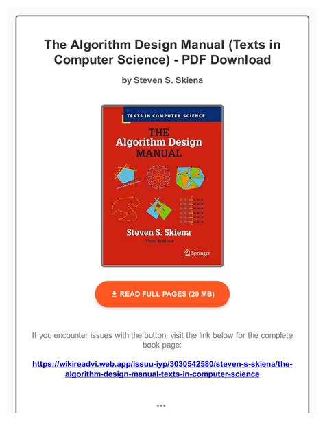 Ebook The Algorithm Design Manual Texts In Computer Science By Steven