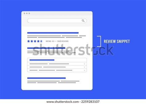 Review Snippets Search Engine Feature Yellow Stock Vector Royalty Free