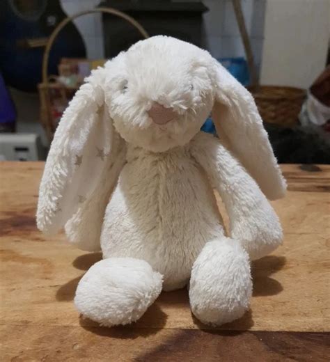 JELLYCAT 15CM BASHFUL Twinkle Bunny Rabbit Plush Soft Toy Silver Star Ears 8 99 PicClick UK