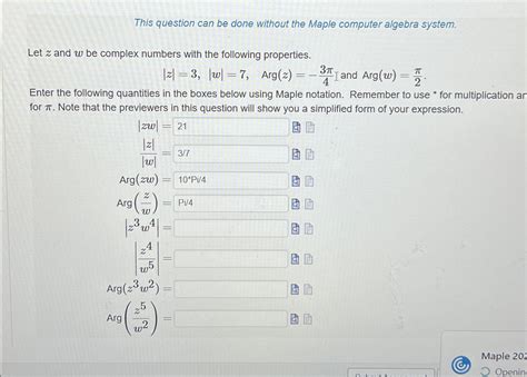 Solved This Question Can Be Done Without The Maple Computer