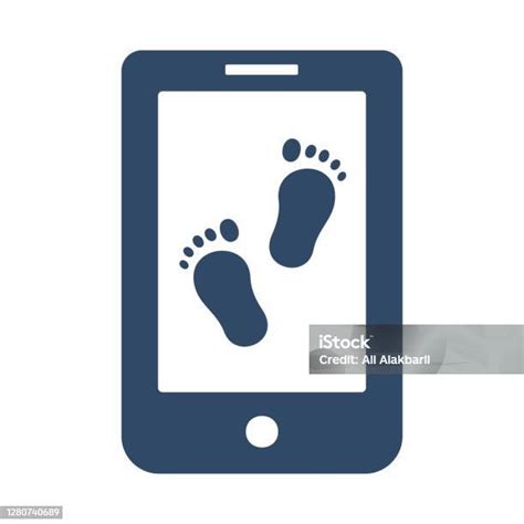 휴대 전화 화면에 피트니스 추적 응용 프로그램 추적을 실행하기위한 스마트 폰 응용 프로그램 플랫 아이콘 디자인 개념에 대한 스톡 벡터 아트 및 기타 이미지 Istock