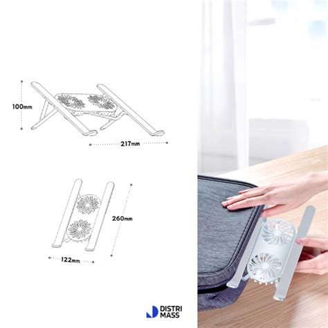 Soporte Cooler Metalico Para Laptop Distrimass