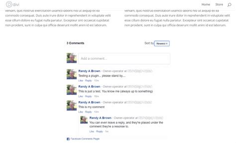 Divi Plugin Highlight Facebook Comments Module