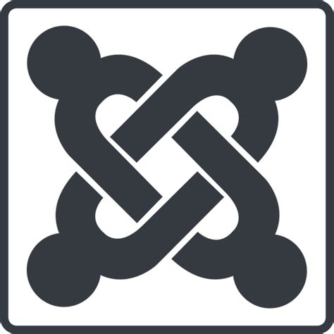 joomla icon by friconix fi stluxl joomla thin line square logo brand website blog cms internet