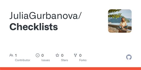 Github Juliagurbanovachecklists