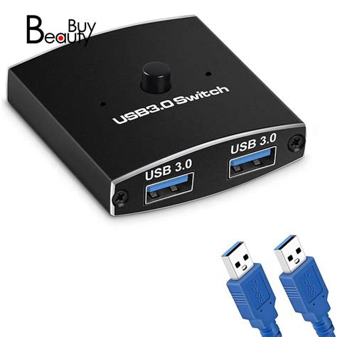 Usb 3 0 Switch Selector Kvm Switch 5gbps 2 In 1 Out Usb Switch Usb 3 0 Two Way Sharer For