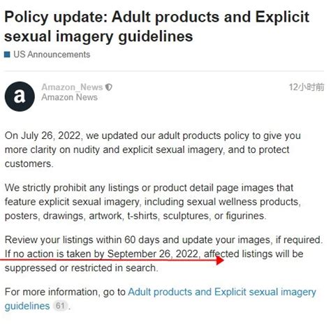 亚马逊美国站更新成人用品上架政策 零壹电商