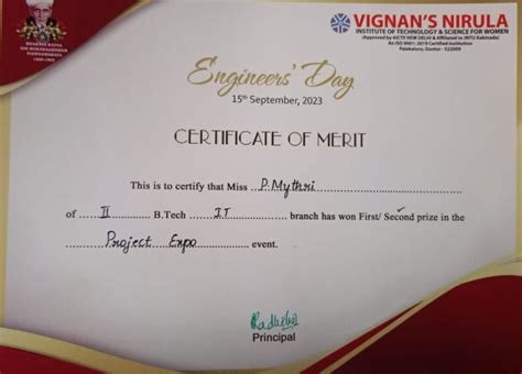 Mythri Perni On Linkedin Engineersday Achievement Projectexpo