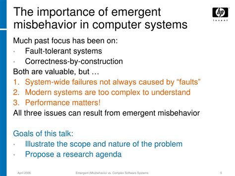 Ppt Emergent Misbehavior Vs Complex Software Systems Powerpoint