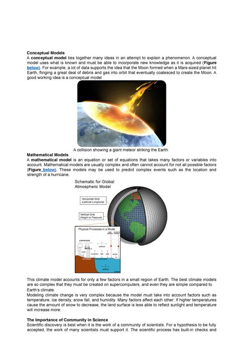 IM 3 Science Technology And Society Conceptual Models A Conceptual Model Ties Together Many