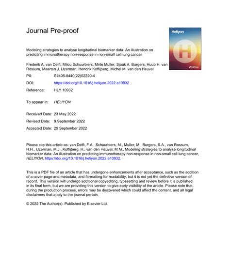 Pdf Modeling Strategies To Analyse Longitudinal Biomarker Data An Illustration On Predicting