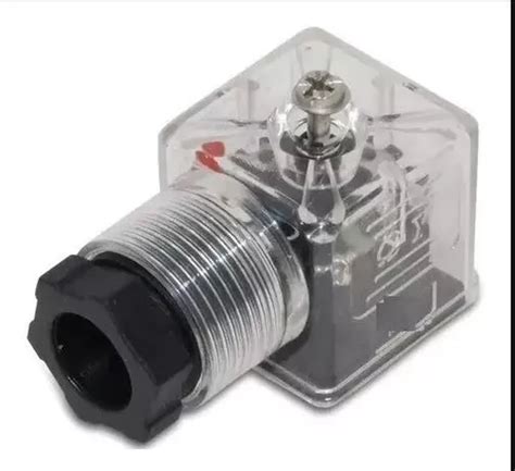 Conector Para Bobina Norma Din Válvula Hidráulica Com Led Dc Parcelamento Sem Juros