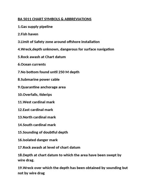 5011 Chart Symbols Pdf