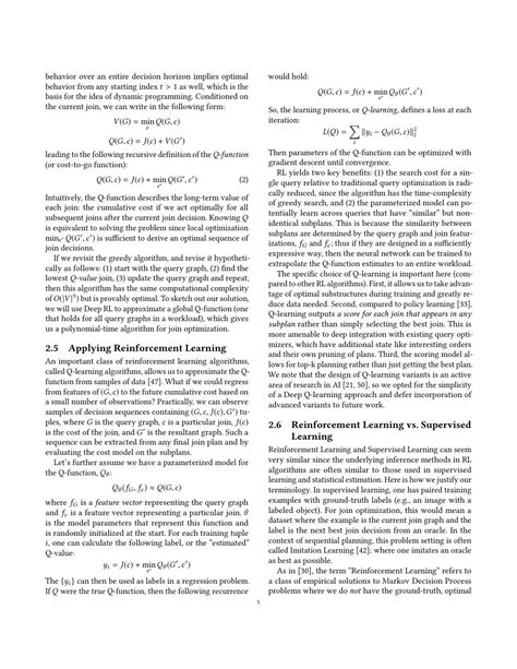 learning to optimize join queries with deep reinforcement learni