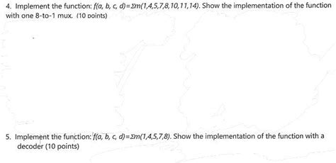 solved 4 implement the function f a b c d