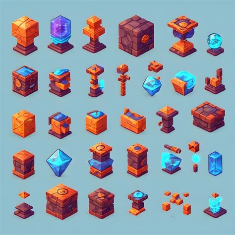 Premium AI Image Iconset Ui Explorer Adventure Rpg Asset Store Game Icons High Quality D Game