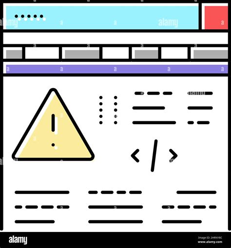 Fixing Program Errors Color Icon Vector Illustration Stock Vector Image