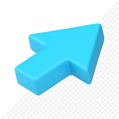 Premium Psd Blue Cursor Arrow Pointer Isometric Realistic 3d Icon