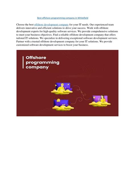 Ppt Top Offshore Programming Company Affordable Development