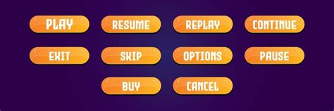 Premium Vector User Interface Buttons Set For Games Or Apps Game Ui Buttons Mobile Application