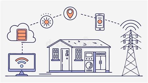 Smart Home Network Diagram Home Automation And Connected Devices Vector Design Technology