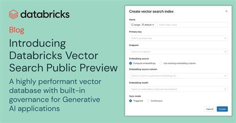 Naveen Rao On Linkedin Introducing Databricks Vector Search Public Preview