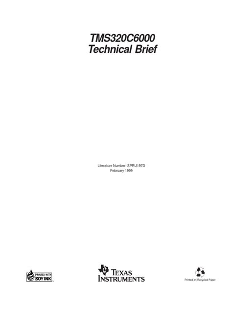 tms320c6000 tech brief pdf digital signal processor central