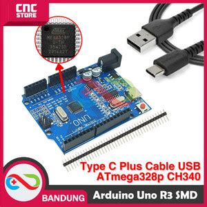 Jual ARDUINO UNO R ATMEGA P SMD CH ATMEGA P TYPE C PLUS KABEL DATA Kota Bandung