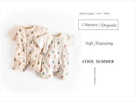 Детские комбинезоны Одежда для новорожденных органический крошечный хлопковый костюм для