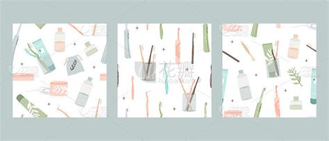 口腔保健和健康。牙齿清洁工具 牙刷、牙膏、牙粉、牙线、漱口水、刮舌器。牙齿卫生，牙齿保健。矢量平面卡