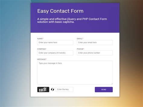 New Jquery And Php Contact Form David Pottrell