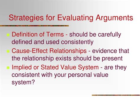 PPT Reading And Evaluating Arguments PowerPoint Presentation Free Download ID 2519636
