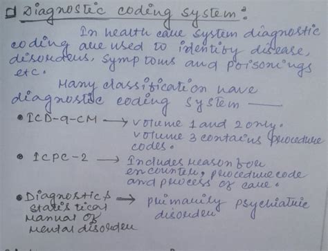 1 Briefly Explain How To Use Procedural Coding Systems Diagnostic