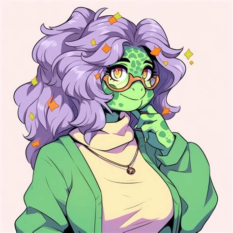 Premium Ai Image Cute Turtle Girl Image Drawn With Vectors