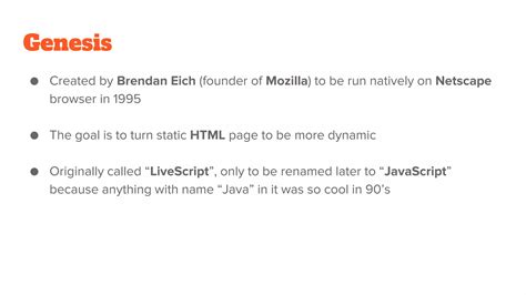 Brief History Of Javascript Pptx Web Development Internet