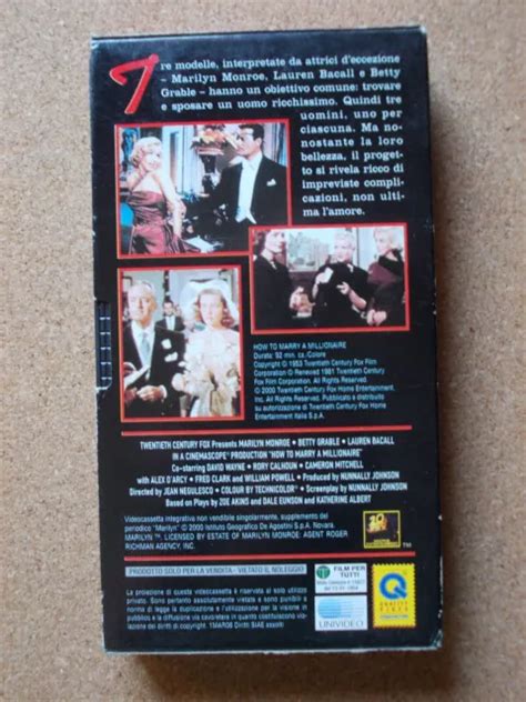 Vhs Film Commedia Come Sposare Un Milionario Marilyn Monroe Deagostini