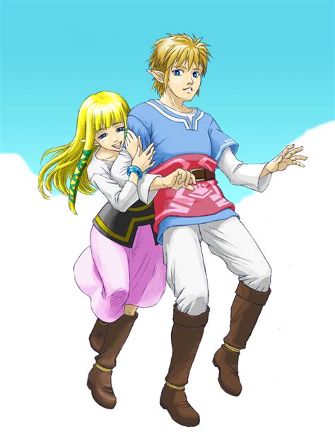 Link And Princess Zelda The Legend Of Zelda And More Drawn By Momiji Zizel Danbooru