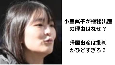小室眞子が極秘出産の理由はなぜ？帰国出産は批判がひどすぎる？